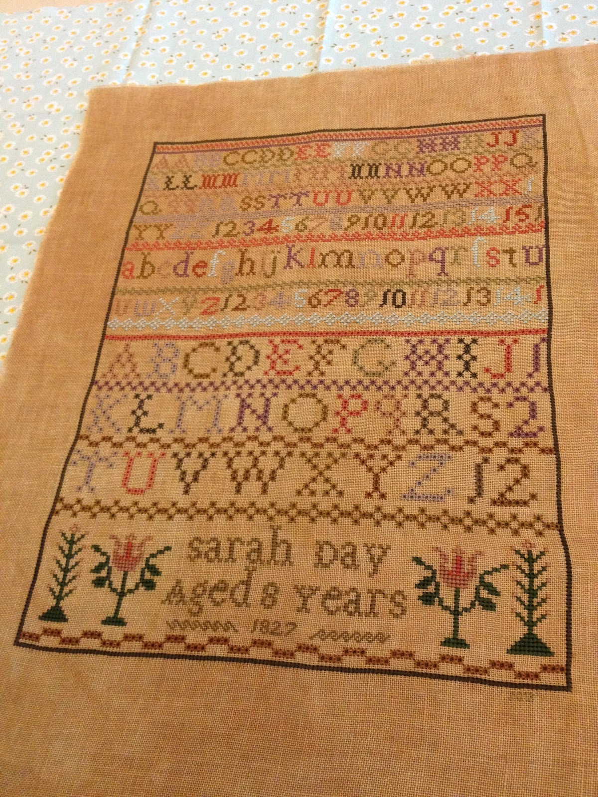Samplers, Silks and Linens: Sarah Day Sampler Finished!
